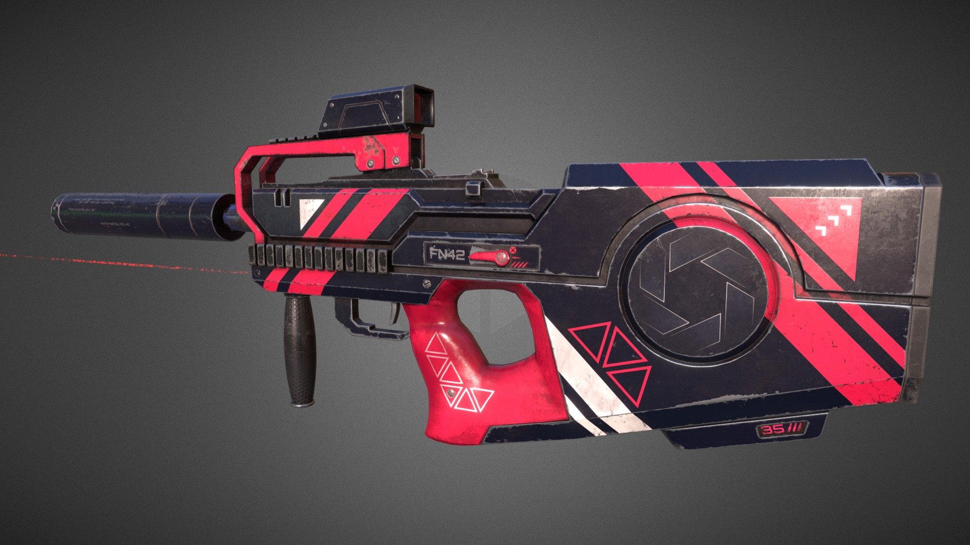 FN-42 Weapon - Download Free 3D model by SOL42 (@surok.zdes) [cd7f80a ...