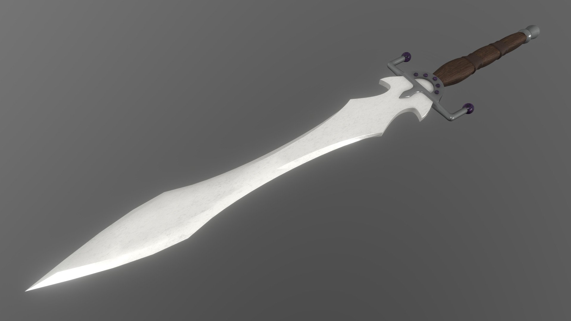 Barbarian Sword (Violet) - Buy Royalty Free 3D model by shimtimultimedia [cd7fb94] - Sketchfab Store