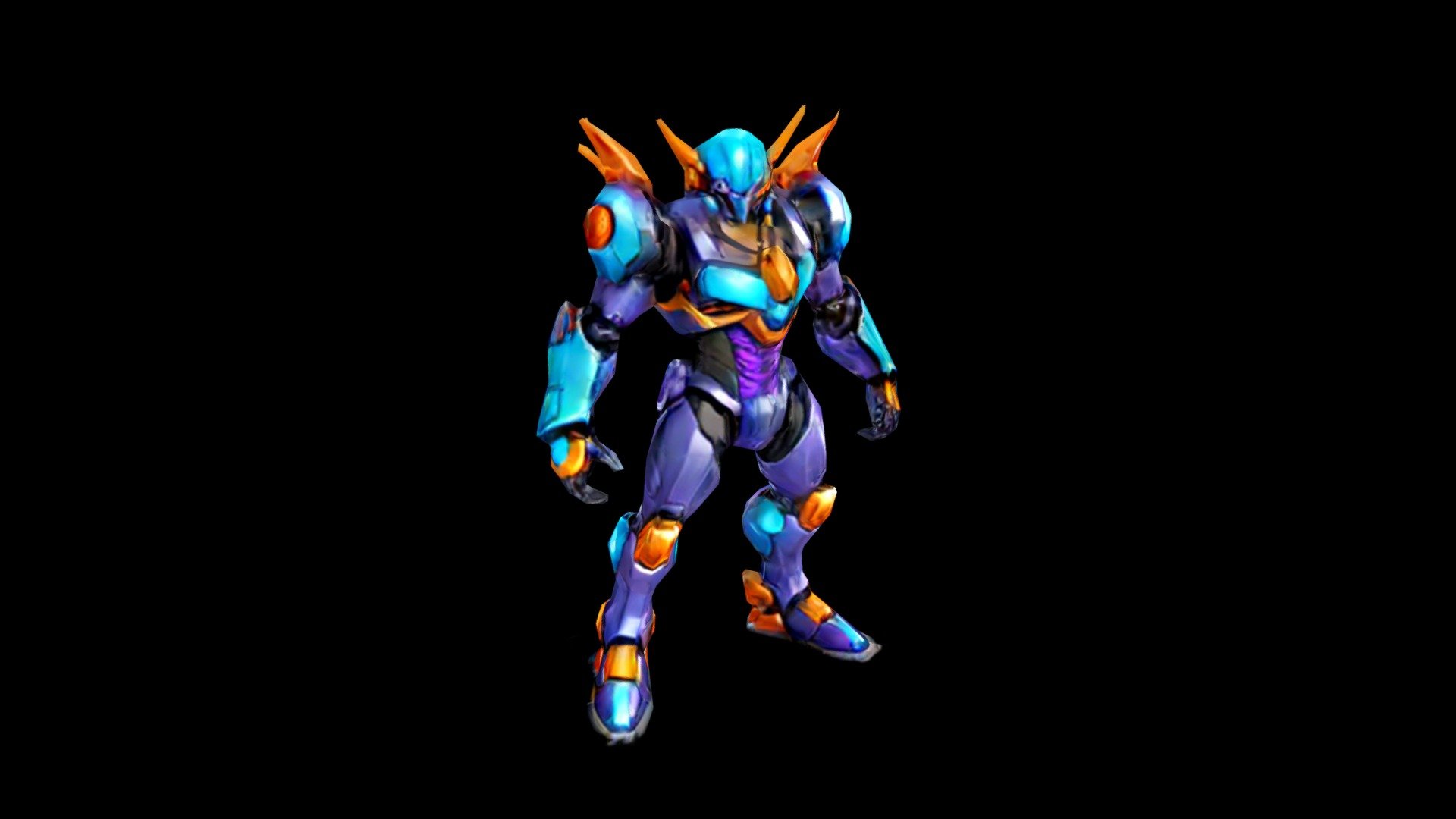 An elaborate cyber-mechanical warrior figure wit - Download Free 3D ...