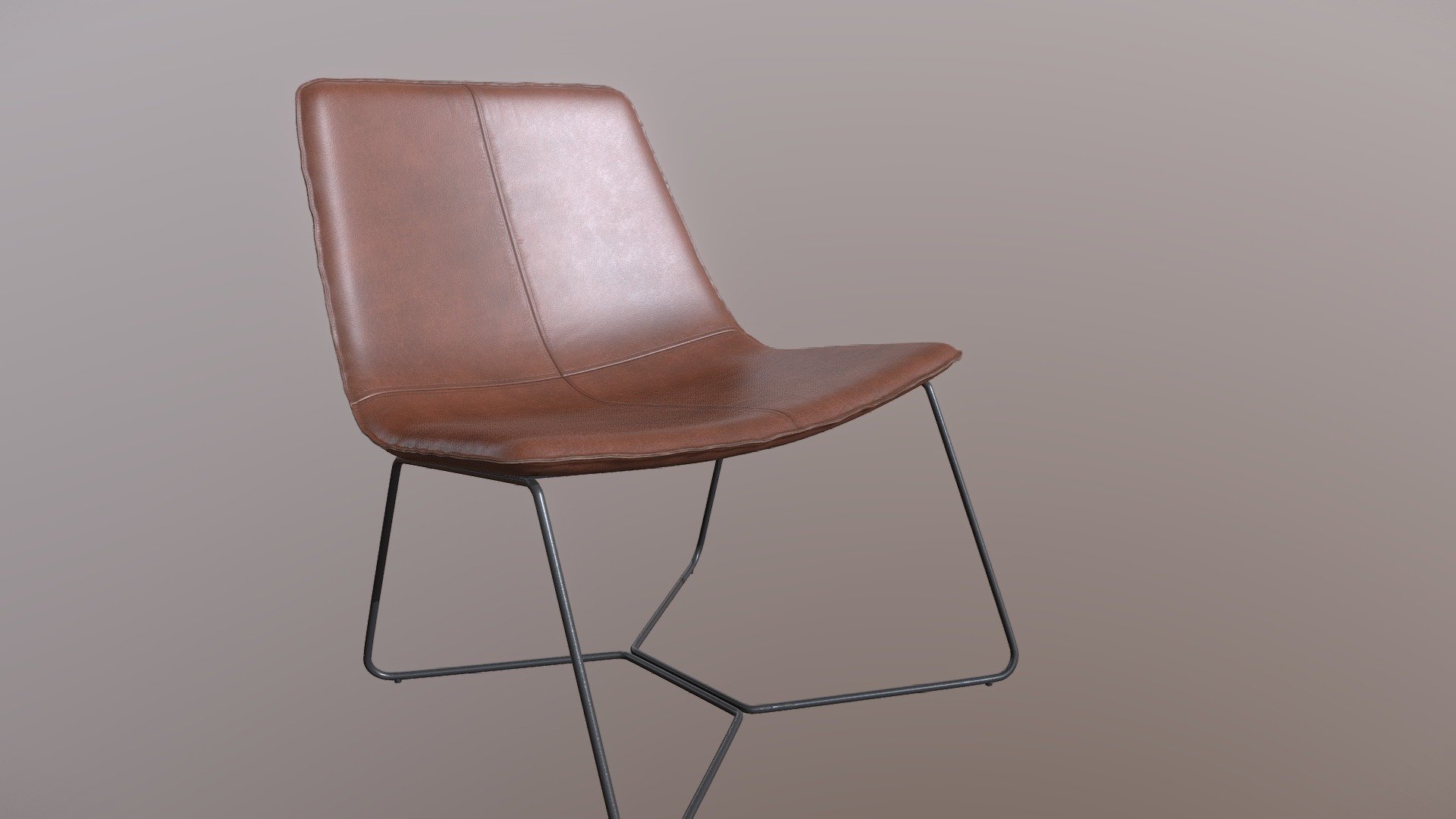 West Elm Slope Leather Chair - 3D model by Mobolaji_3d [cd82137 ...