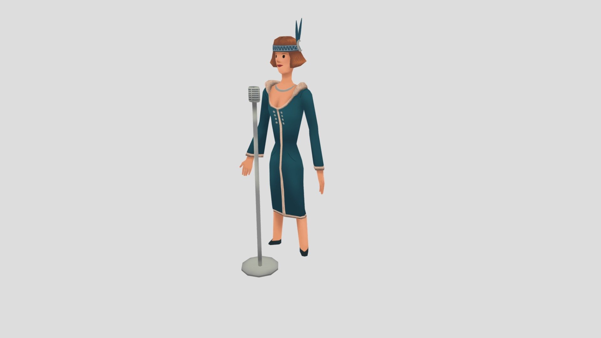 1920s Low-Poly Singer - Download Free 3D model by Harrison Snatt ...