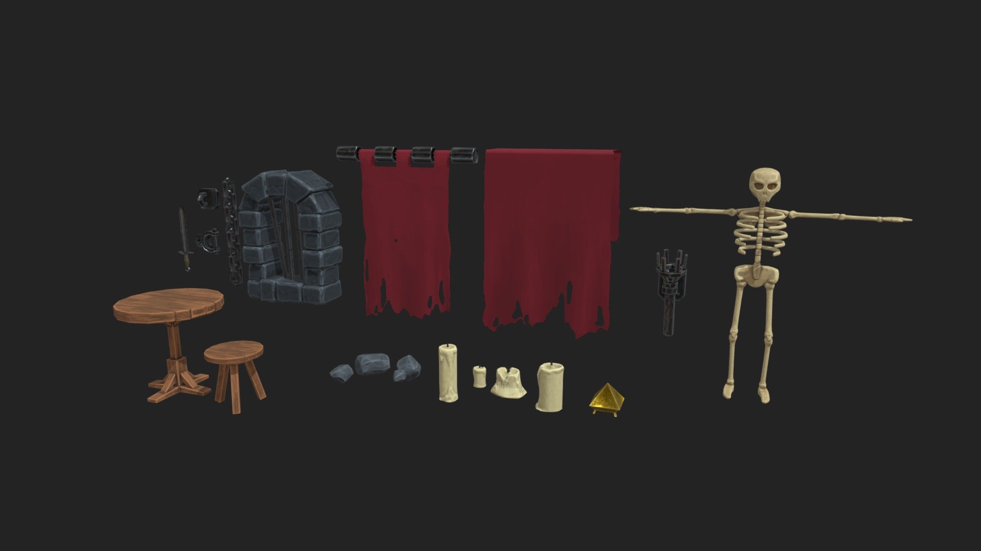 Dungeon Prop Set 2 - Buy Royalty Free 3D model by lexyliu [cd8c4cc ...