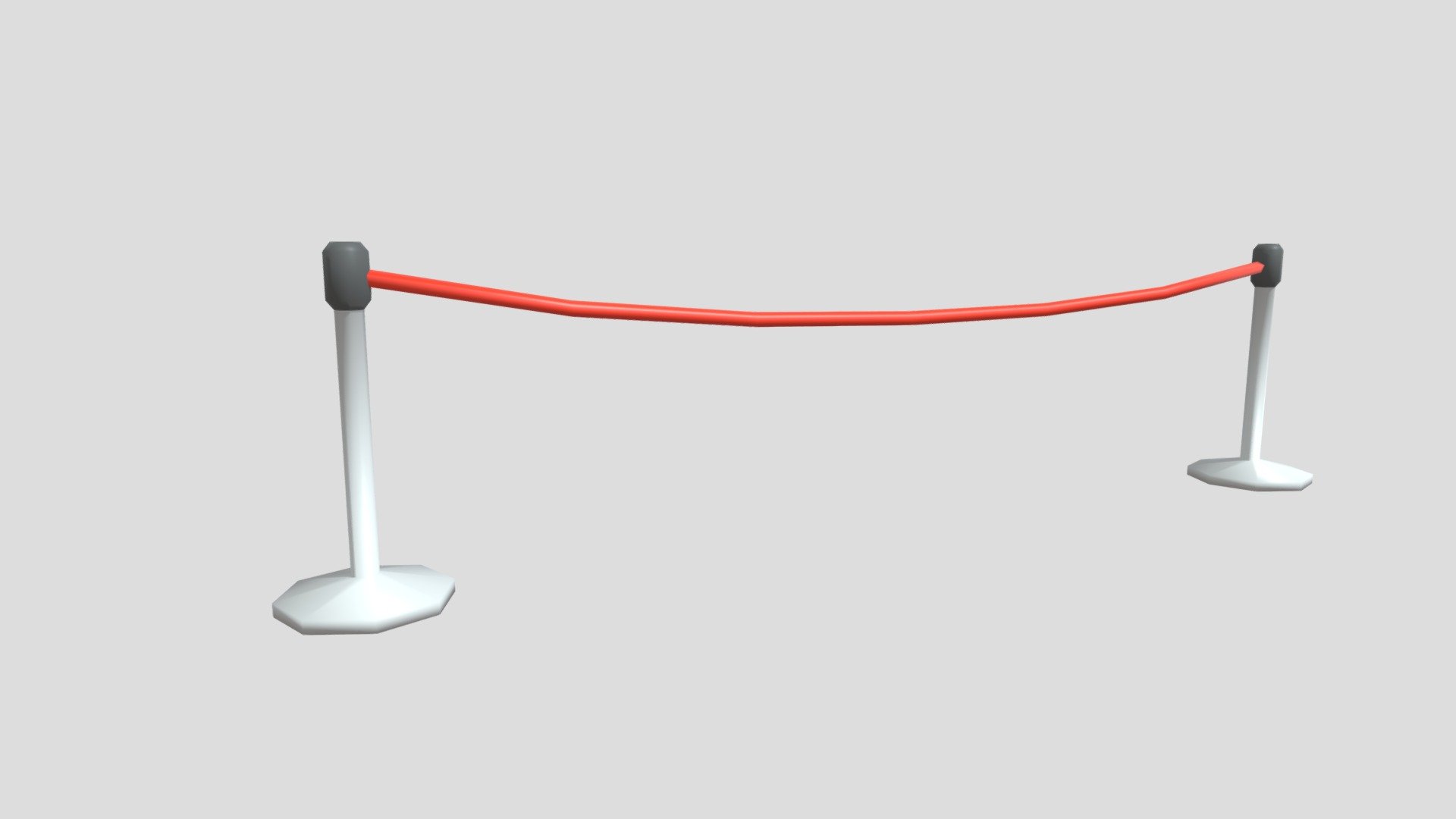 Velvet Rope Low Poly Barrier - Download Free 3D model by JeffK ...