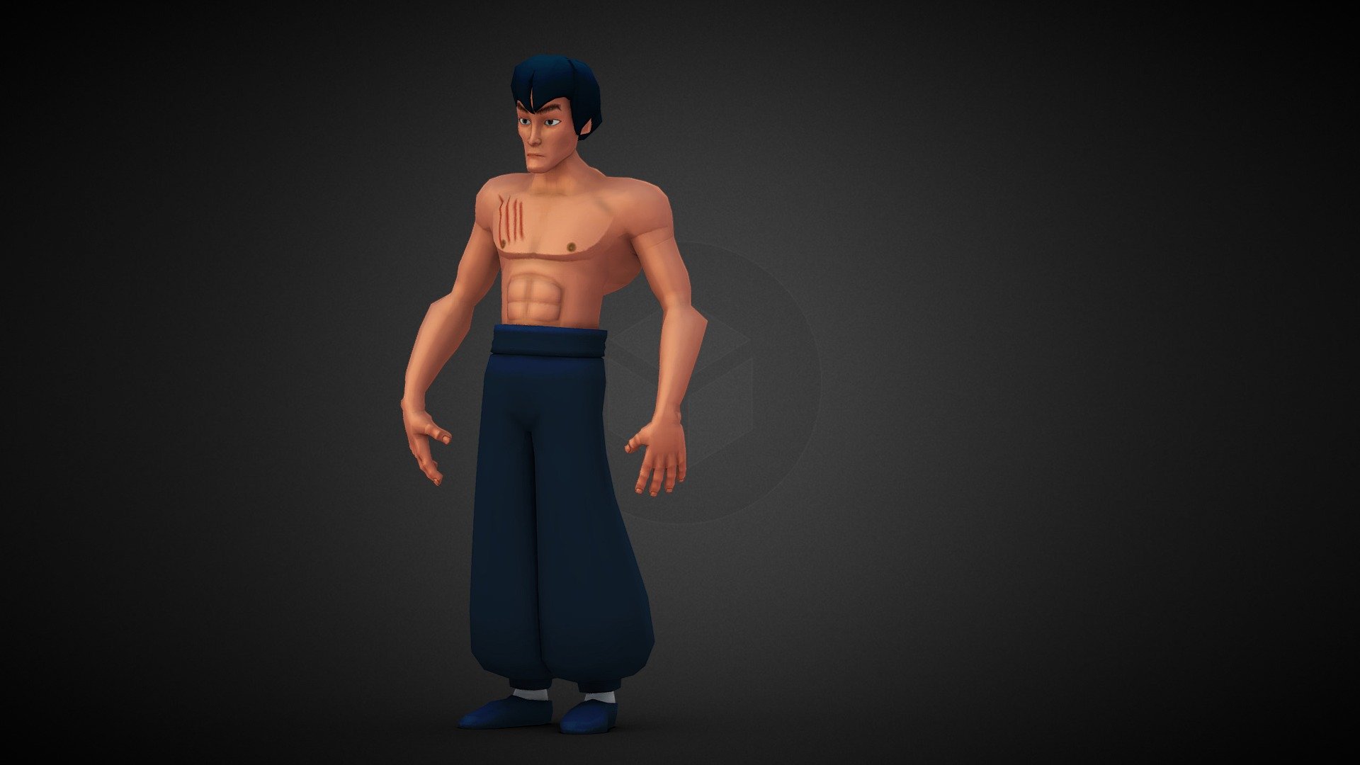 3D Stylized Bruce Lee - 3D model by endrosaputro109 [cd917f2] - Sketchfab