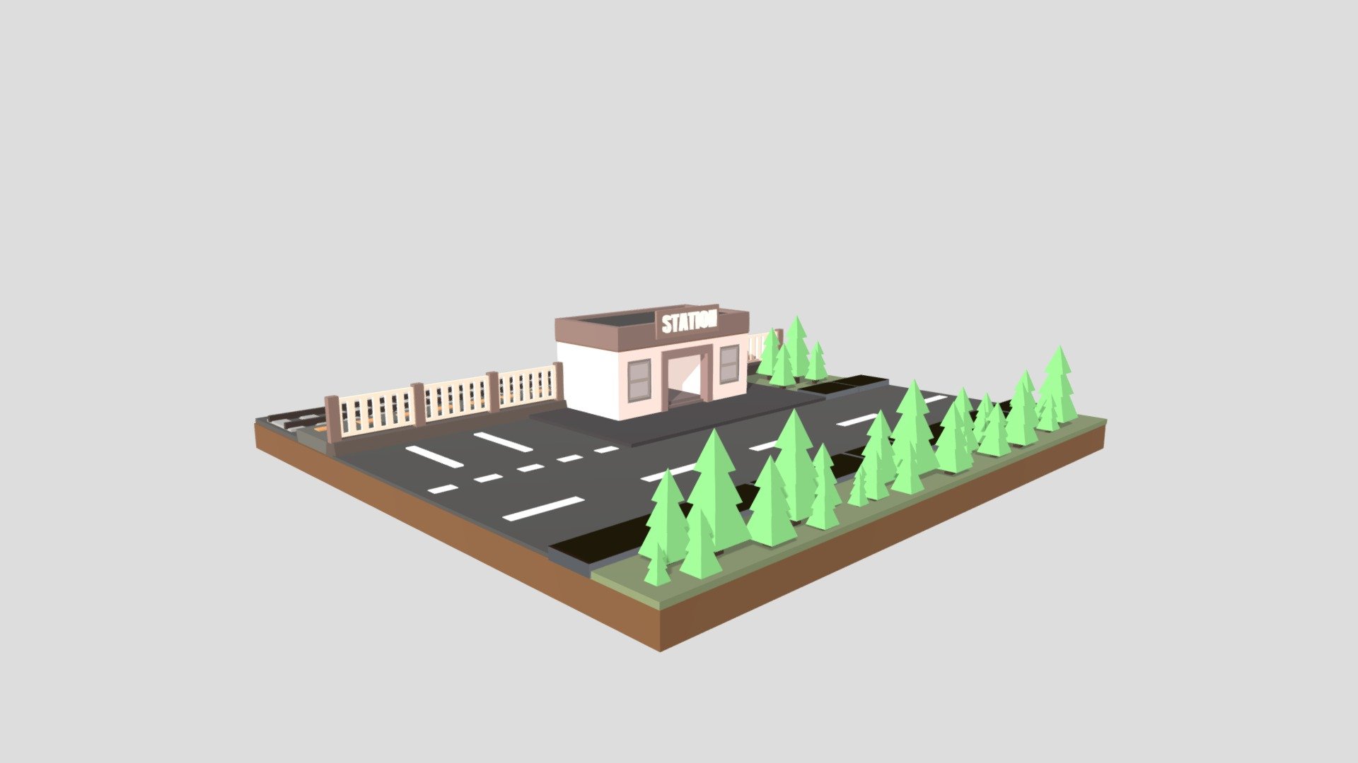 Train Station - Download Free 3D model by 3D guru (@3Dguru1) [cd92662 ...