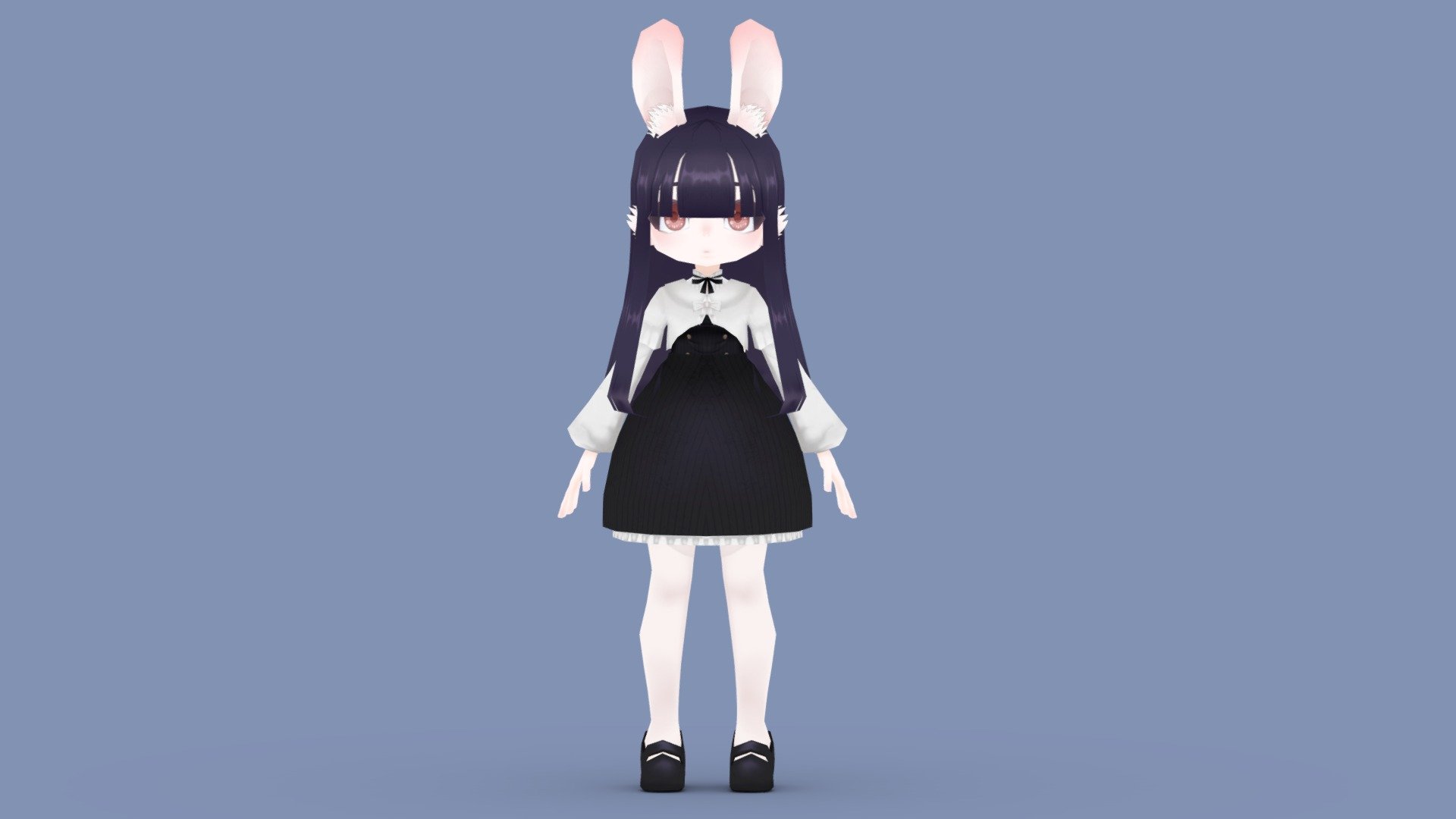 [Lowpoly][APose] Bunny girl - Download Free 3D model by Kanna-Nakajima [cd92793] - Sketchfab