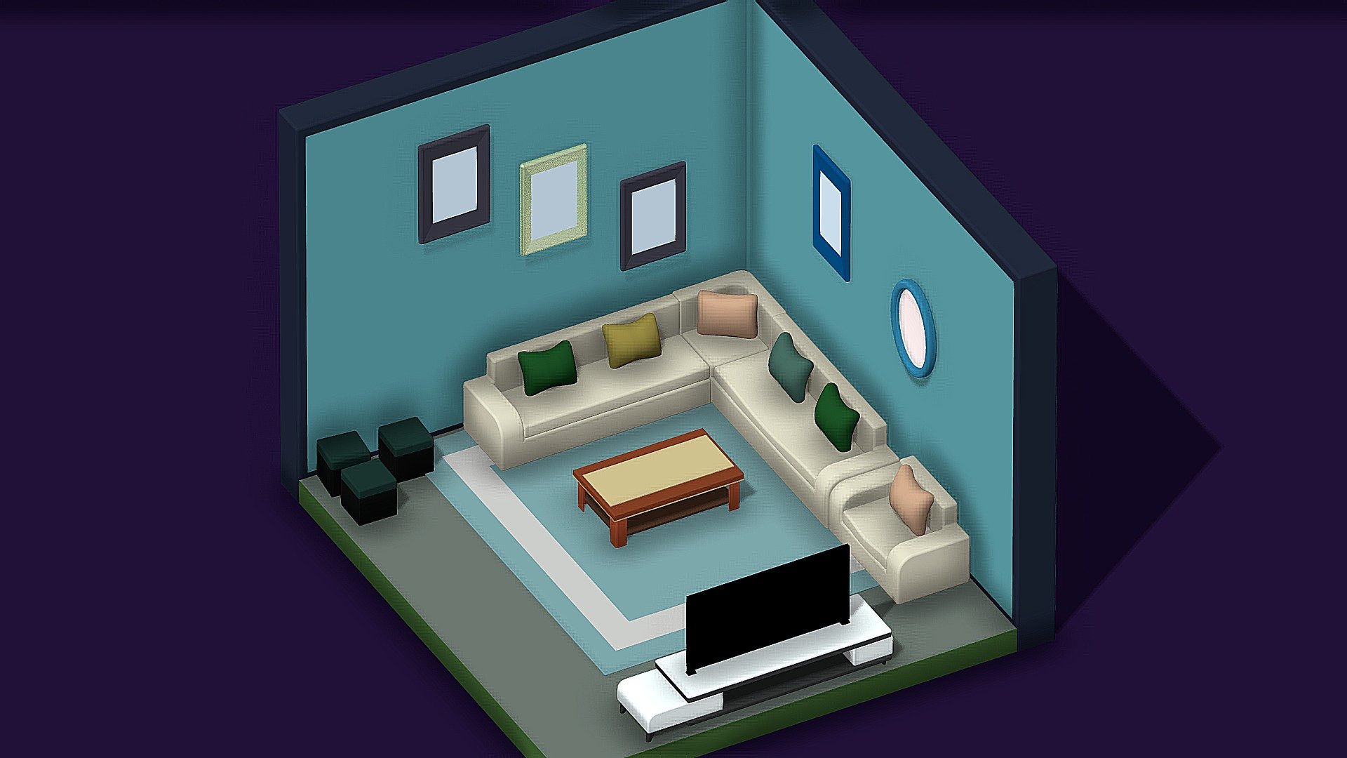 Isometric Room - Download Free 3D model by Natisis94 (@sisaynati94 ...