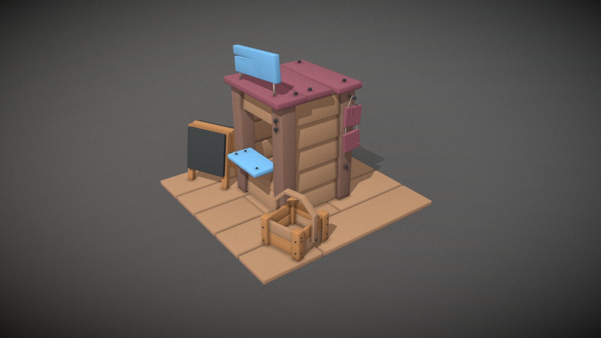 vintage tiny shop - 3D model by tar7ne [cd9b390] - Sketchfab