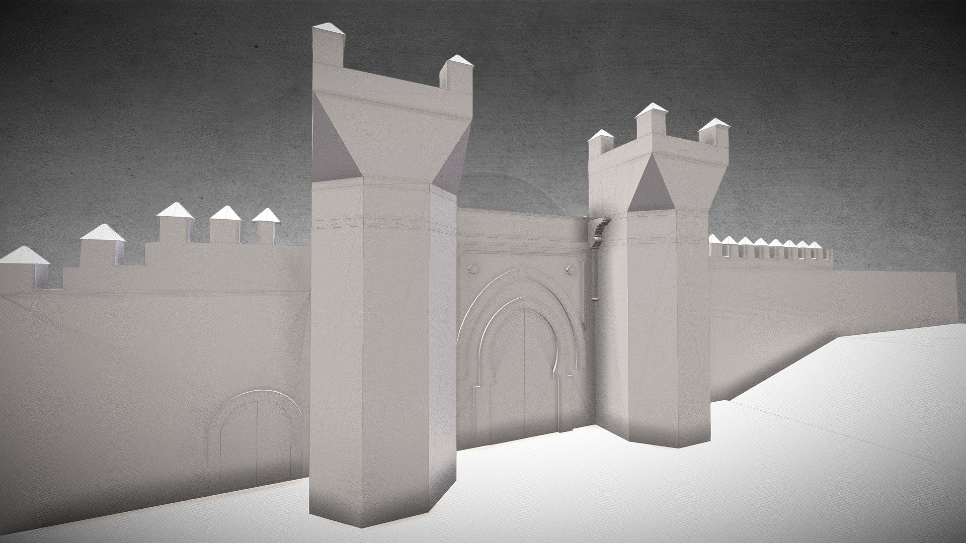 Chellah-Entrance-3D-View - 3D model by AMAL-ASSAM [cd9b6c1] - Sketchfab