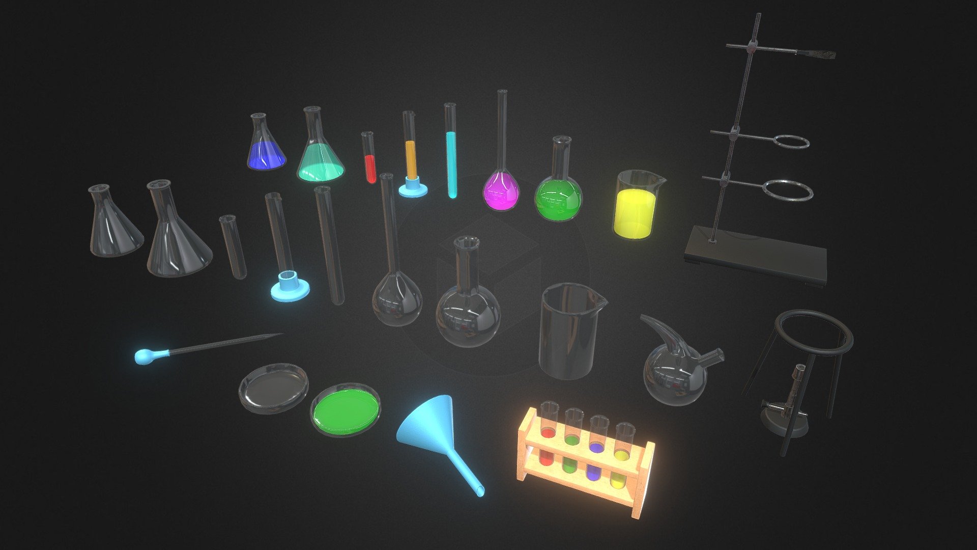 Chemical Test Tubes Bundle (game assets) - Buy Royalty Free 3D model by ...