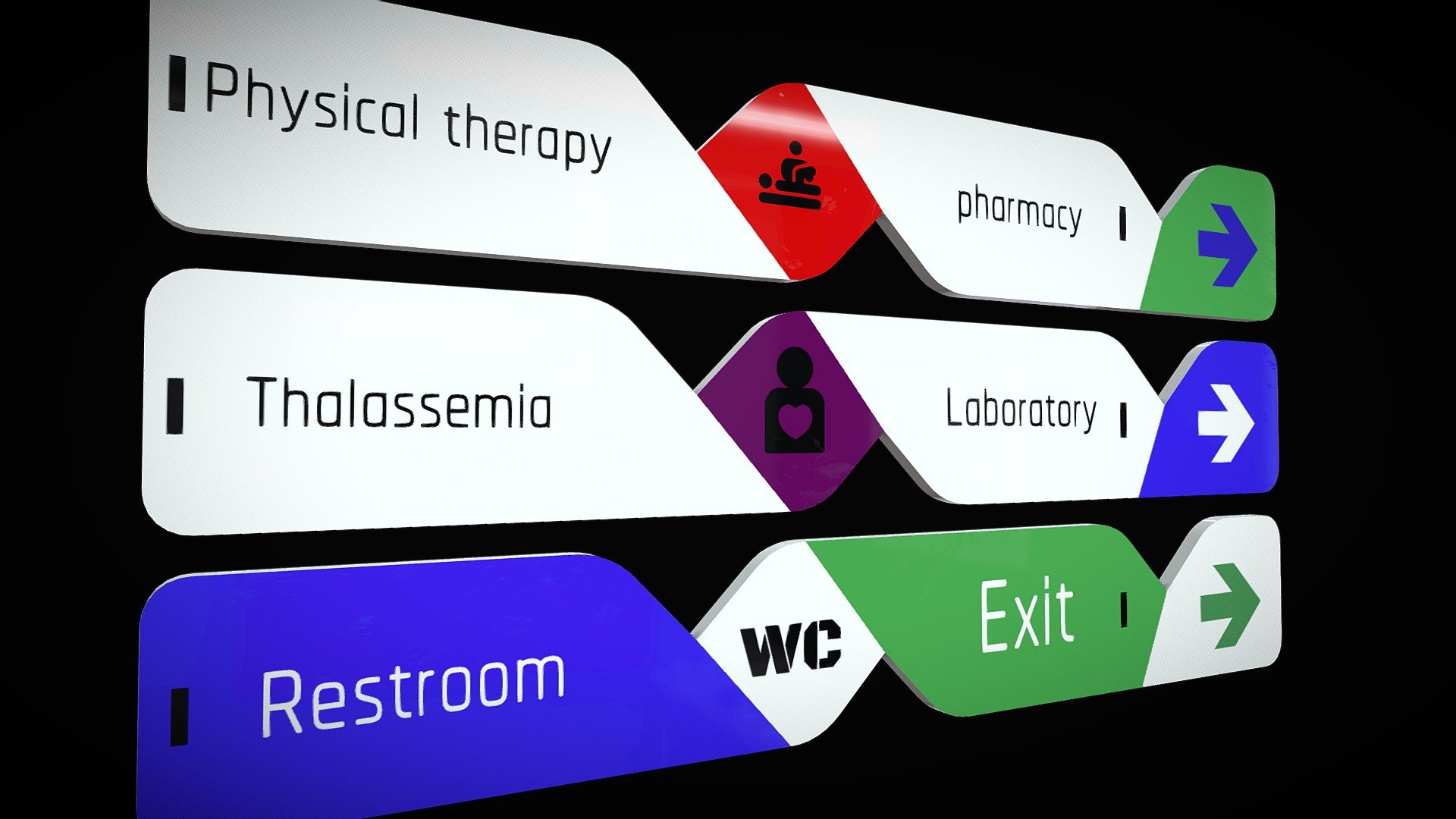 Hospital Signboard - Download Free 3D model by Mehdi Shahsavan ...