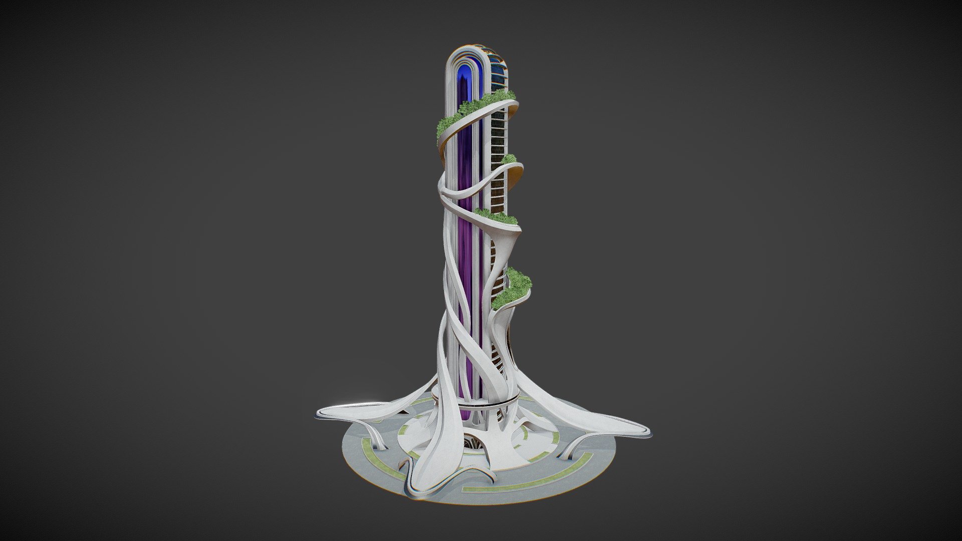 Futuristic city Utopian Buildings kit U006 - 3D model by Zippy ...