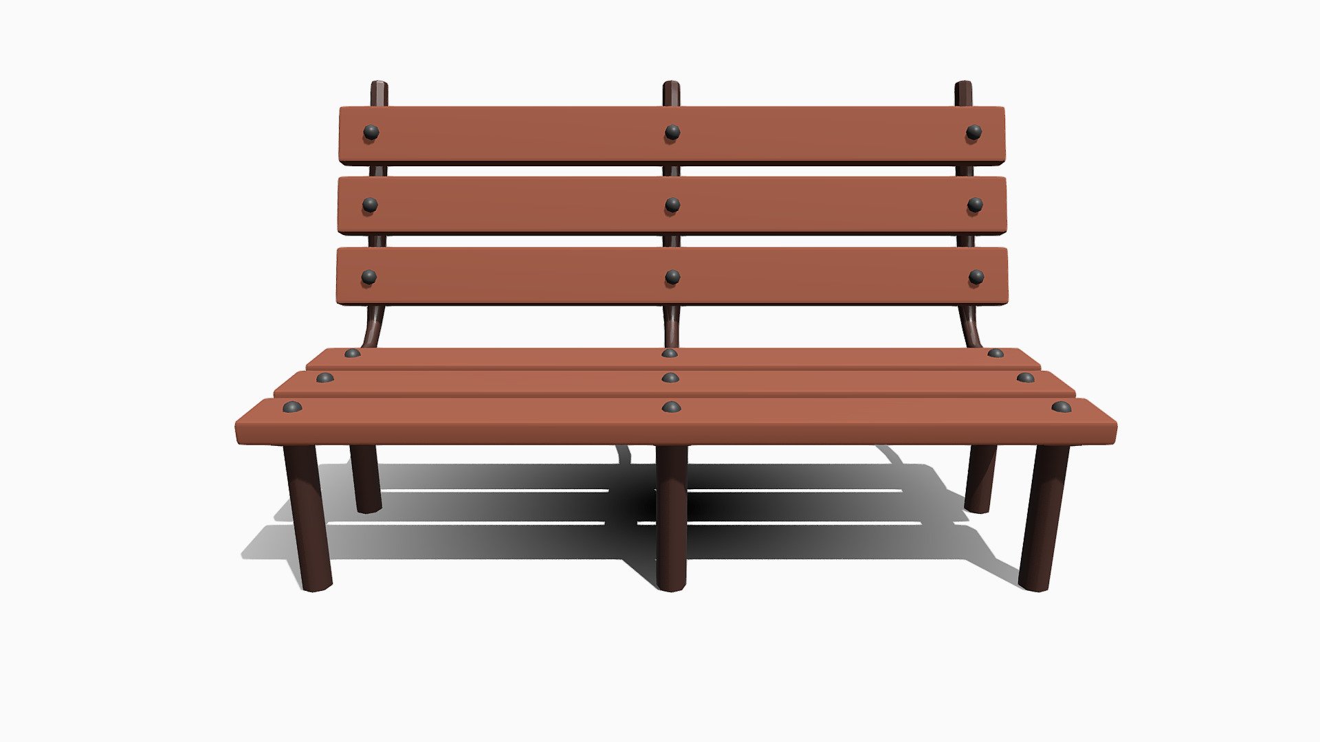 Bench with Back Wood & Steel - Buy Royalty Free 3D model by Vaidanshi ...