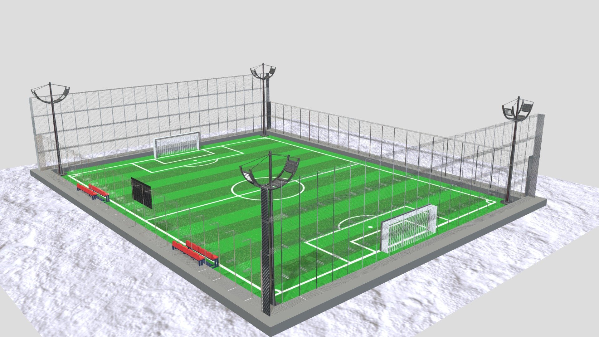 football stade - Download Free 3D model by mohamed ouartassi ...