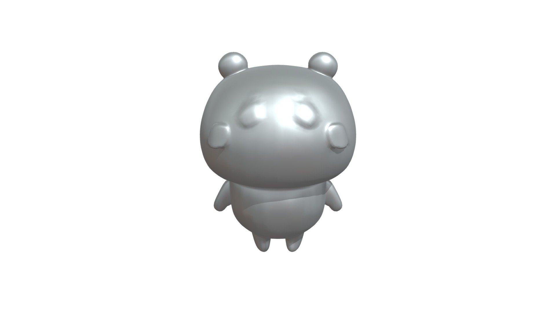 Cartoon-like bear character with blushing cheek - 3D model by a7412369g ...