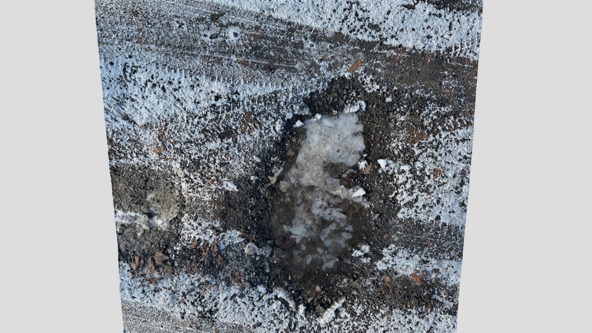 Small frozen puddle surrounded by gravel - Download Free 3D model by ...