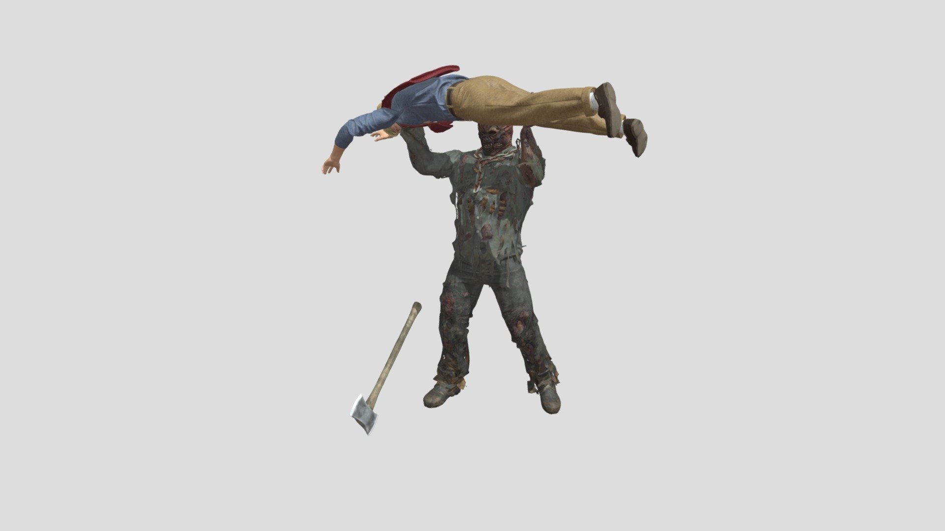 Jason Voorhees Pickaxe Hold Animation - Download Free 3D model by ...