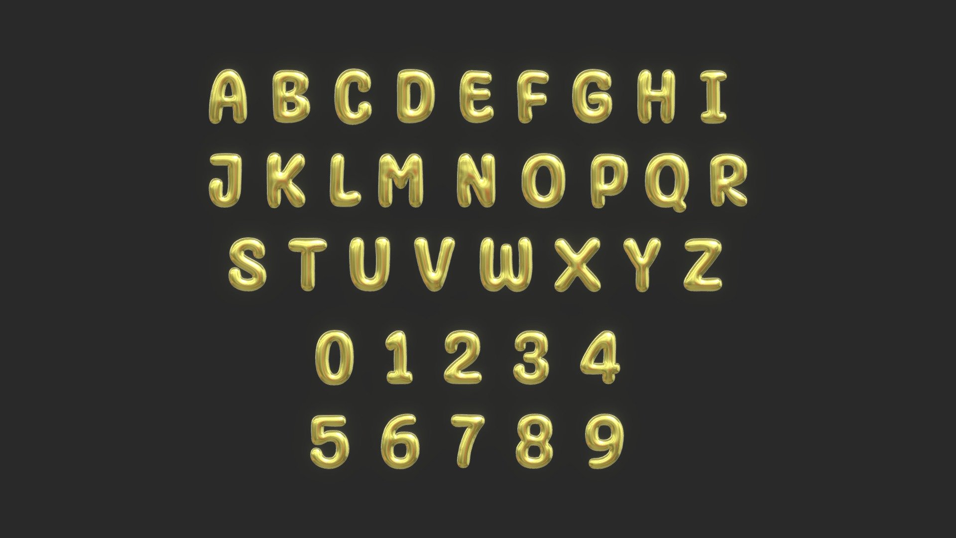 Balloon Alphabet Numbers - Buy Royalty Free 3D model by Minimoku ...