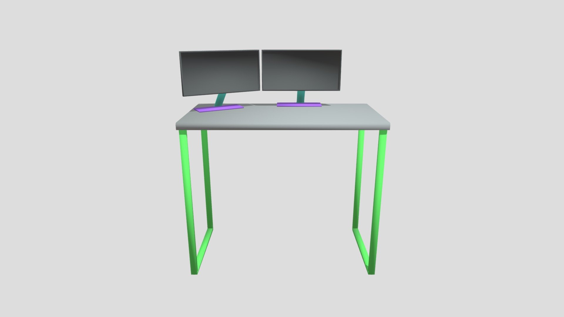 Computer Desk and Monitor - Download Free 3D model by Limlam [cdb5226 ...