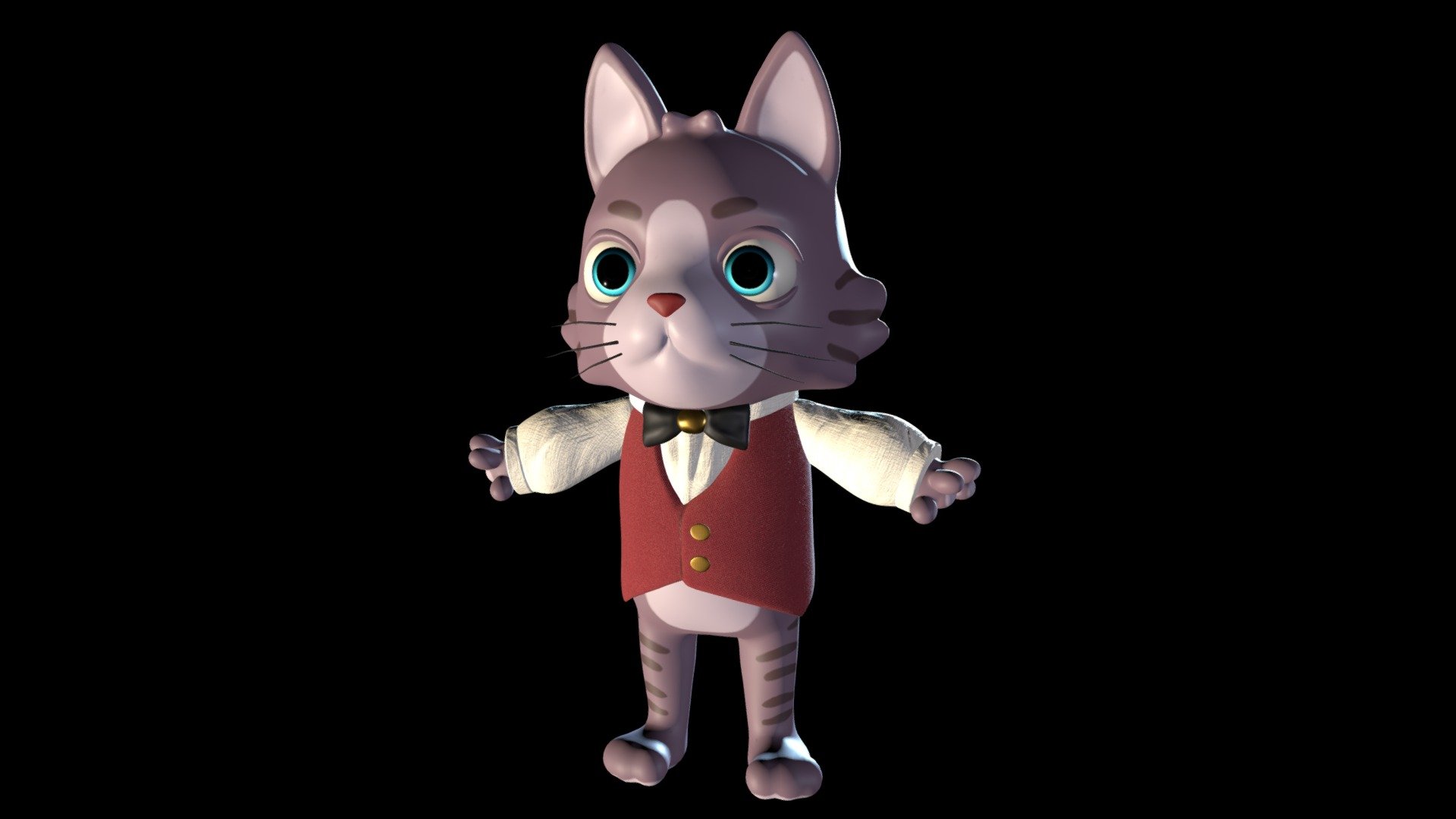 Cat Character Model - 3D model by joyfulheisey [cdb6833] - Sketchfab