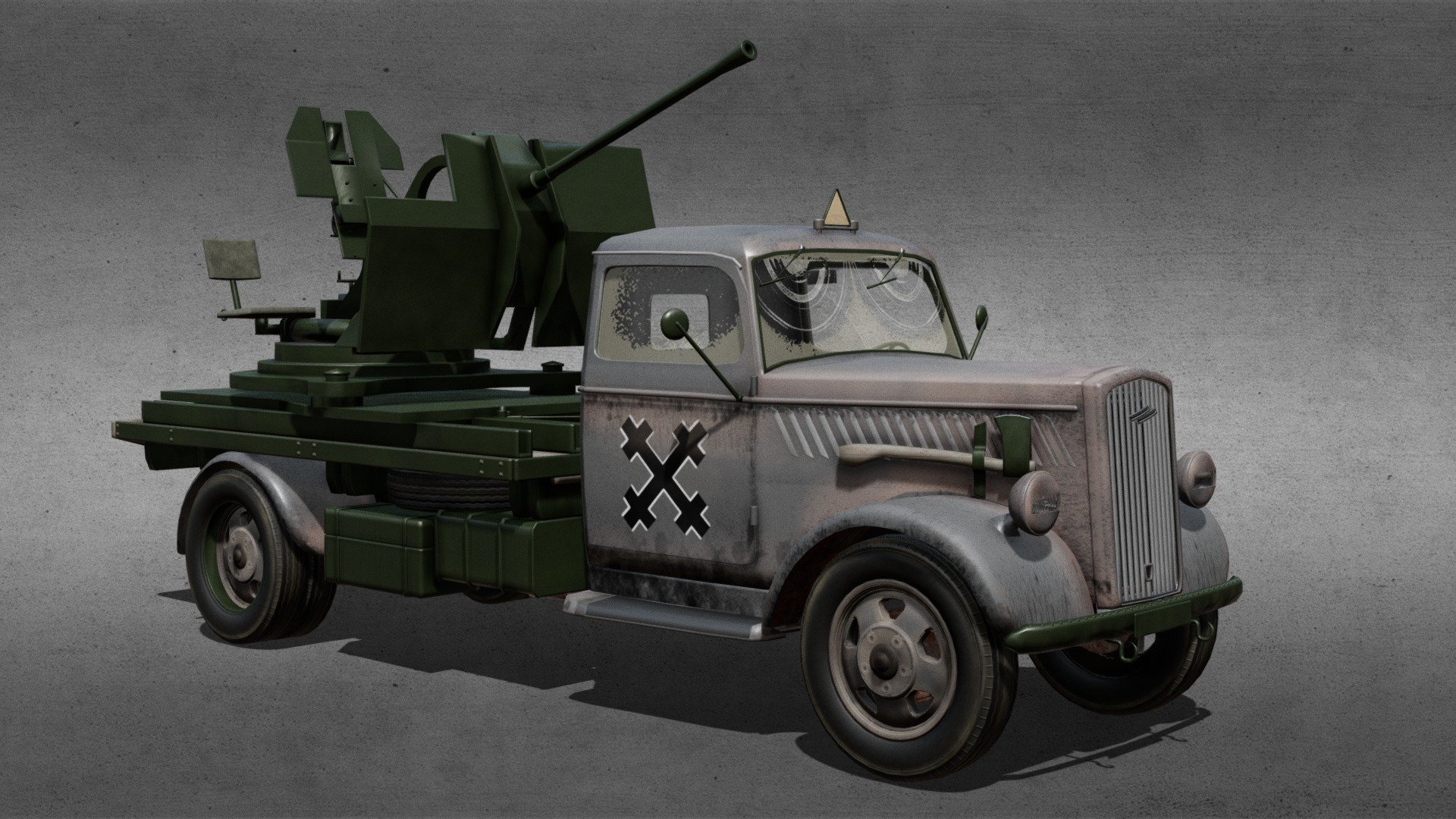 WW2 Flak truck (Based on Opel) - Buy Royalty Free 3D model by Libau ...