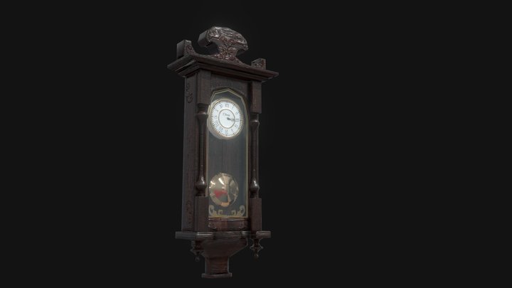 Wooden-clock 3D models - Sketchfab