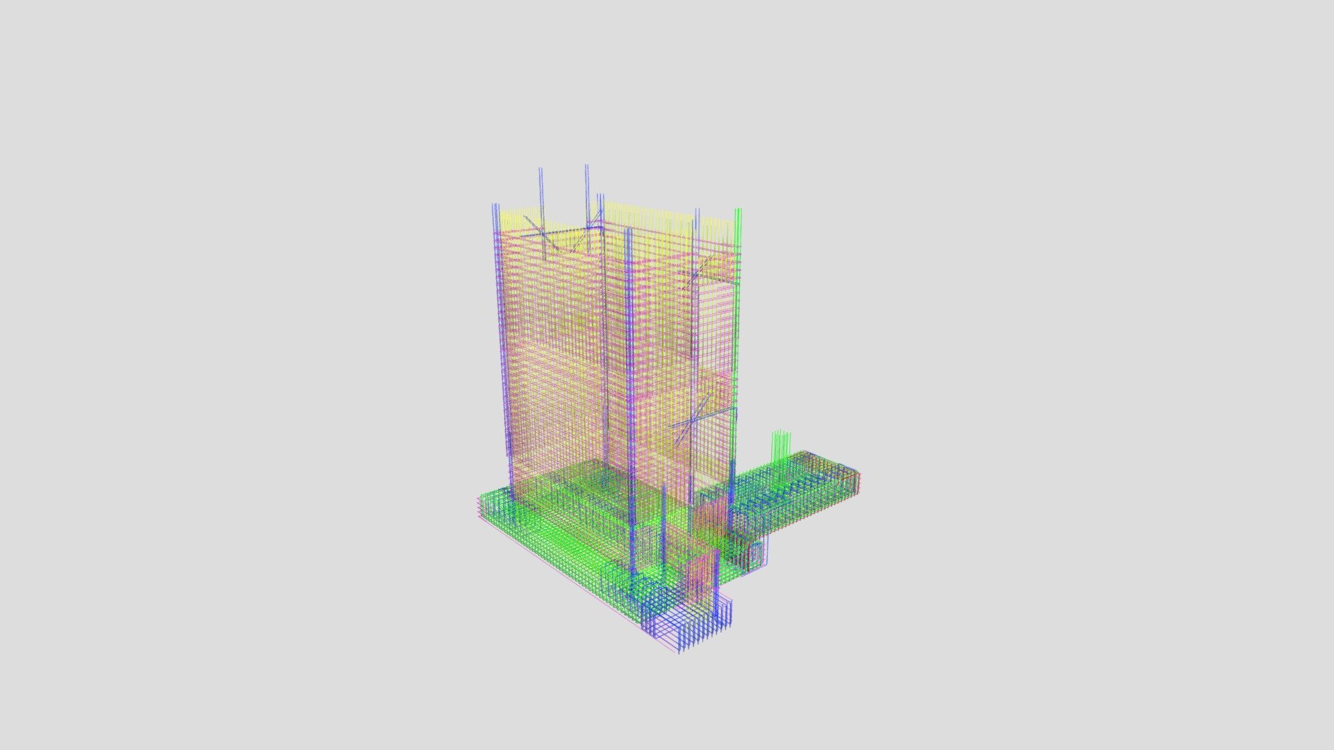 RC Stair Core Base + Walls - 3D model by METIB Structural Engineering ...