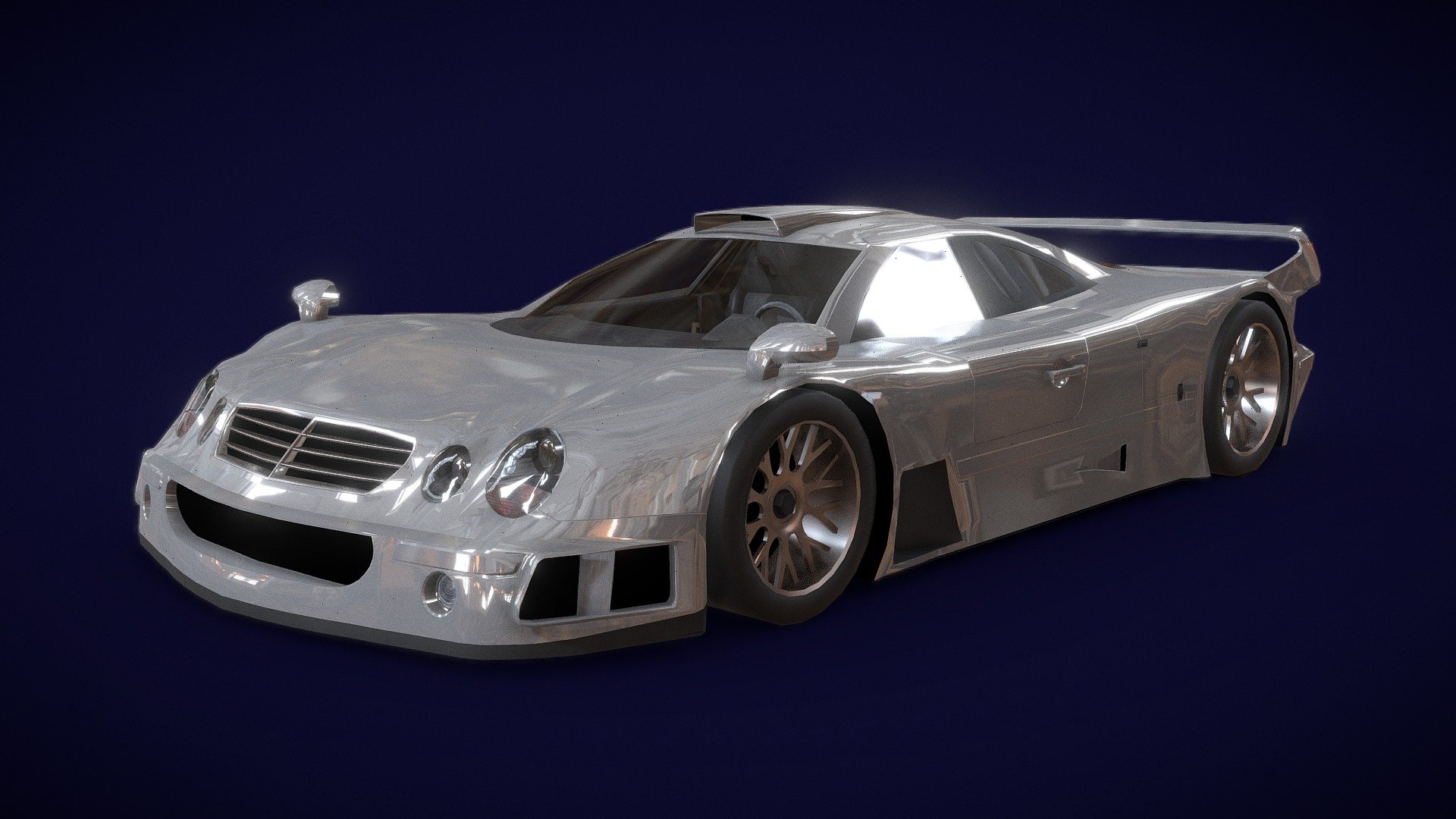 Mercedes Benz CLK GTR - 3D model by Ricy (@ngon_3d) [cdbb39b] - Sketchfab