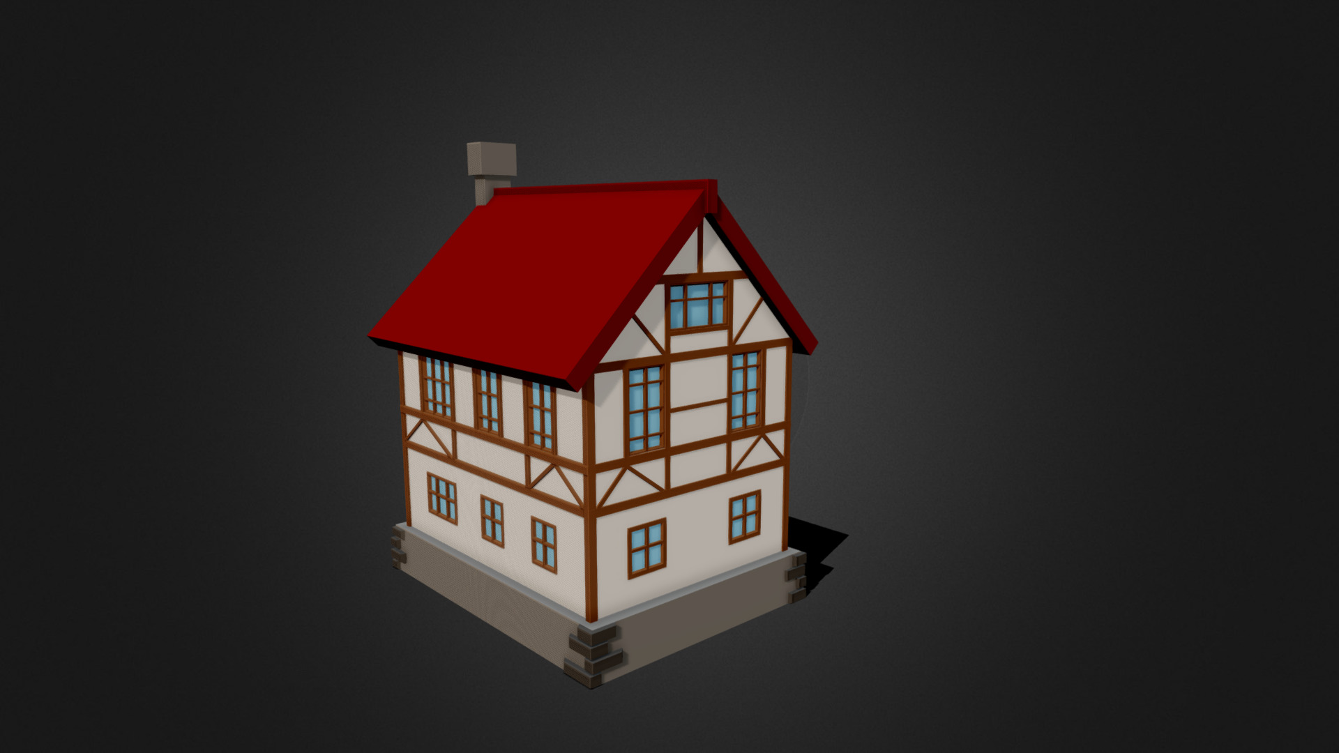 Half-timber house - 3D model by mageaster [cdbb56c] - Sketchfab