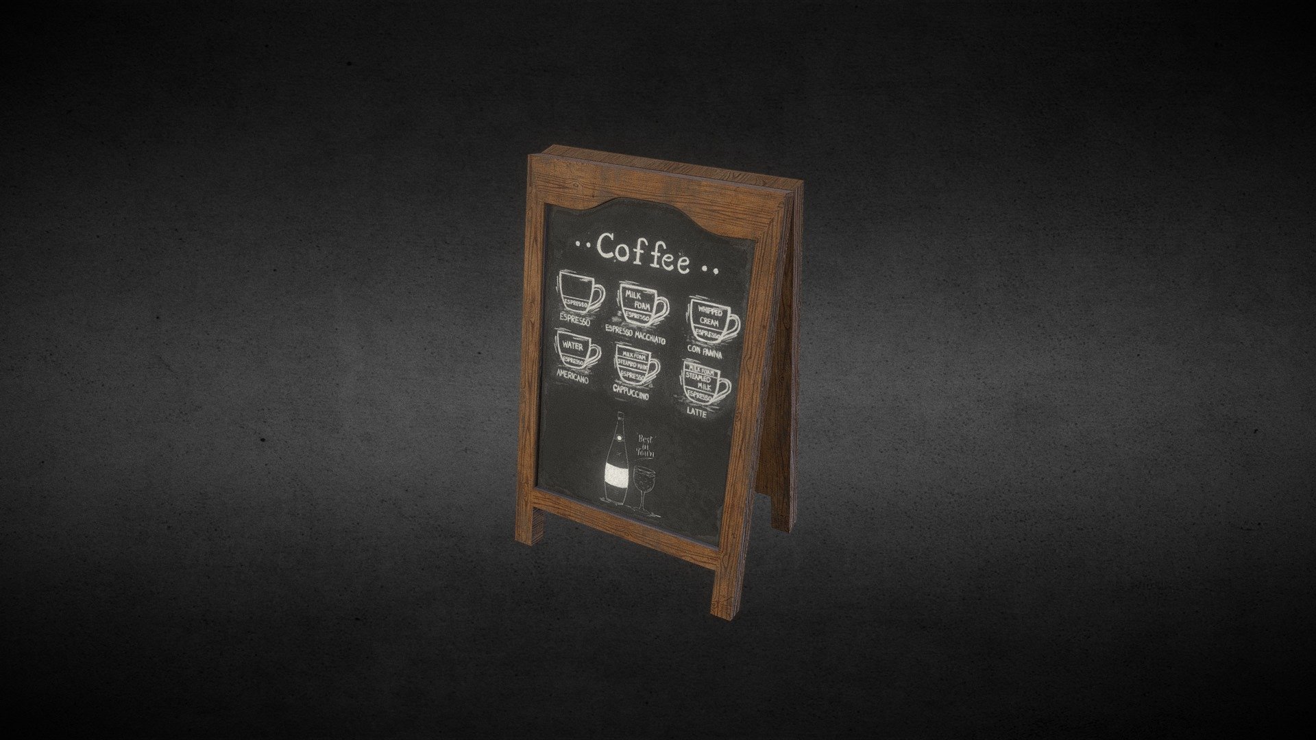 Chalkboard - 3D model by ayhancerci [cdbe8a0] - Sketchfab