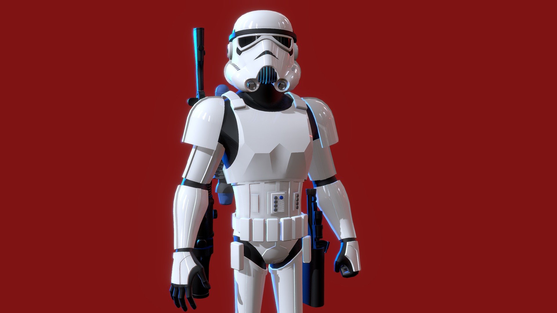 Lowpoly Stormtrooper - 3D model by Pedro B. Goulart (@Pebegou) [cdc4dc7 ...