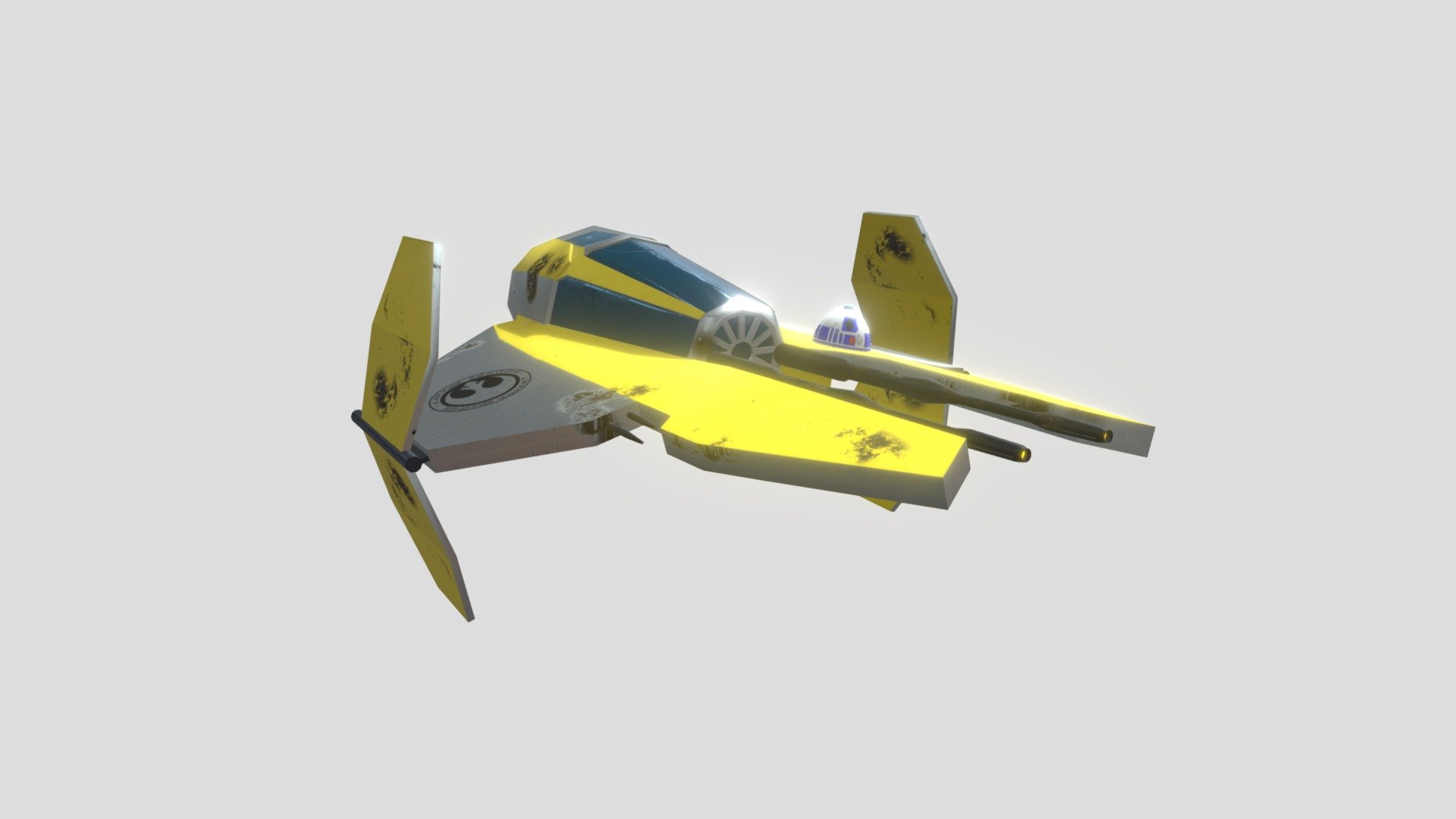 Jedi Starfighter (Eta-2) - Low Poly - 3D model by Jayden Webb ...