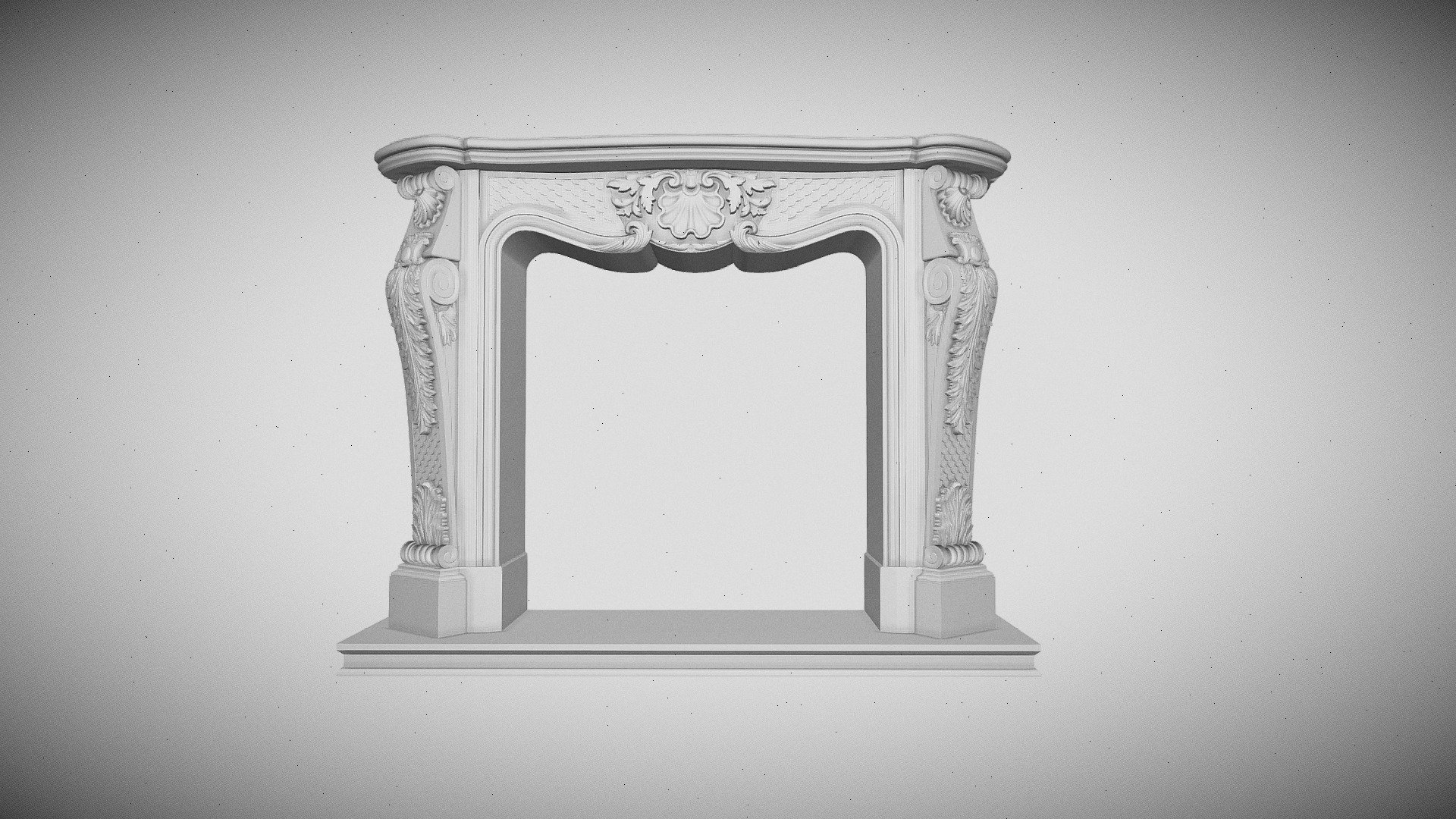 Rococo fireplace reconstructed - 3D model by RUben (@Begalov) [cdc708e ...