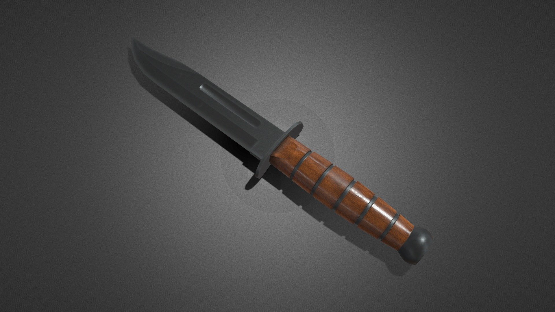 Ka-Bar Combat Knife - 3D model by Clo7er [cdc740f] - Sketchfab