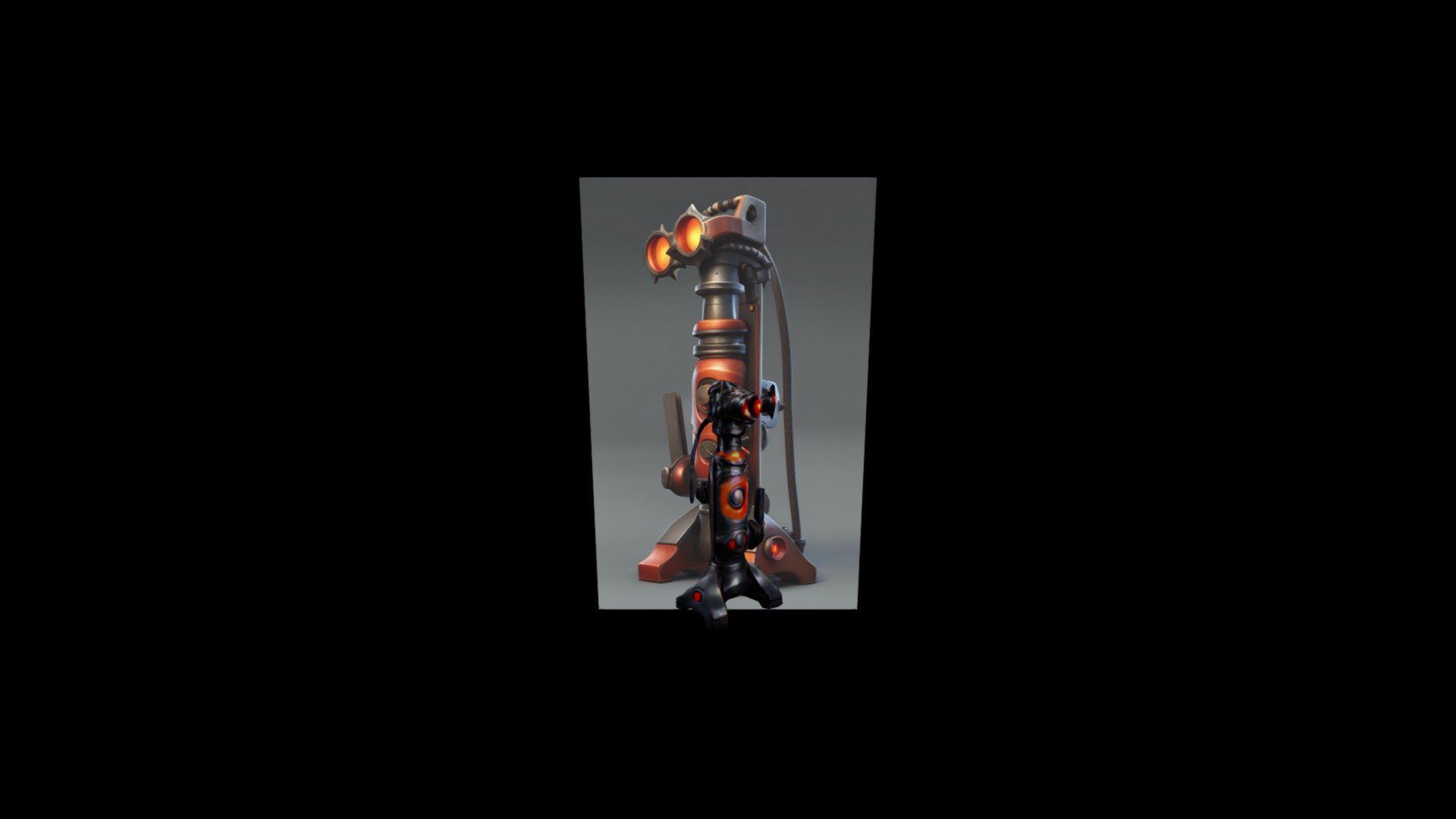 "Red and Orange Robot" A red and orange robot - Download Free 3D model ...