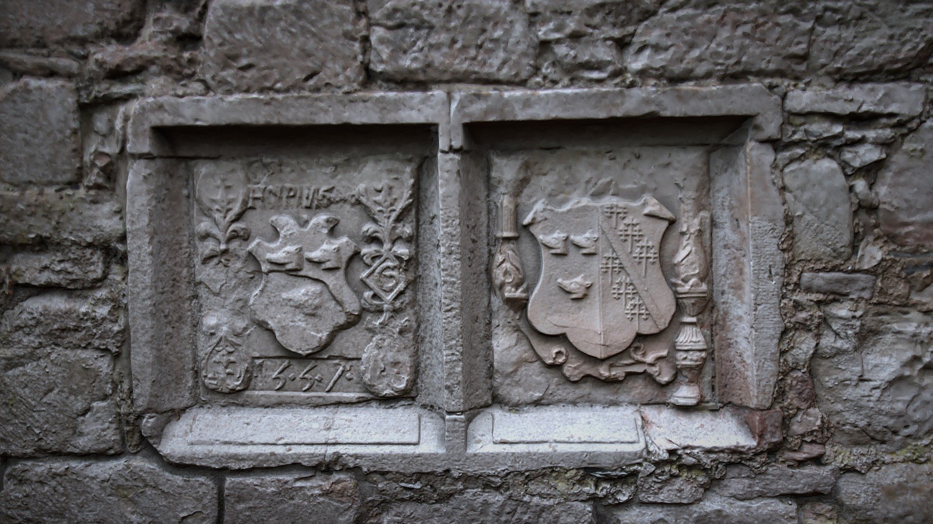 Armorial panels, Achindoir St Mary's - Download Free 3D model by ...