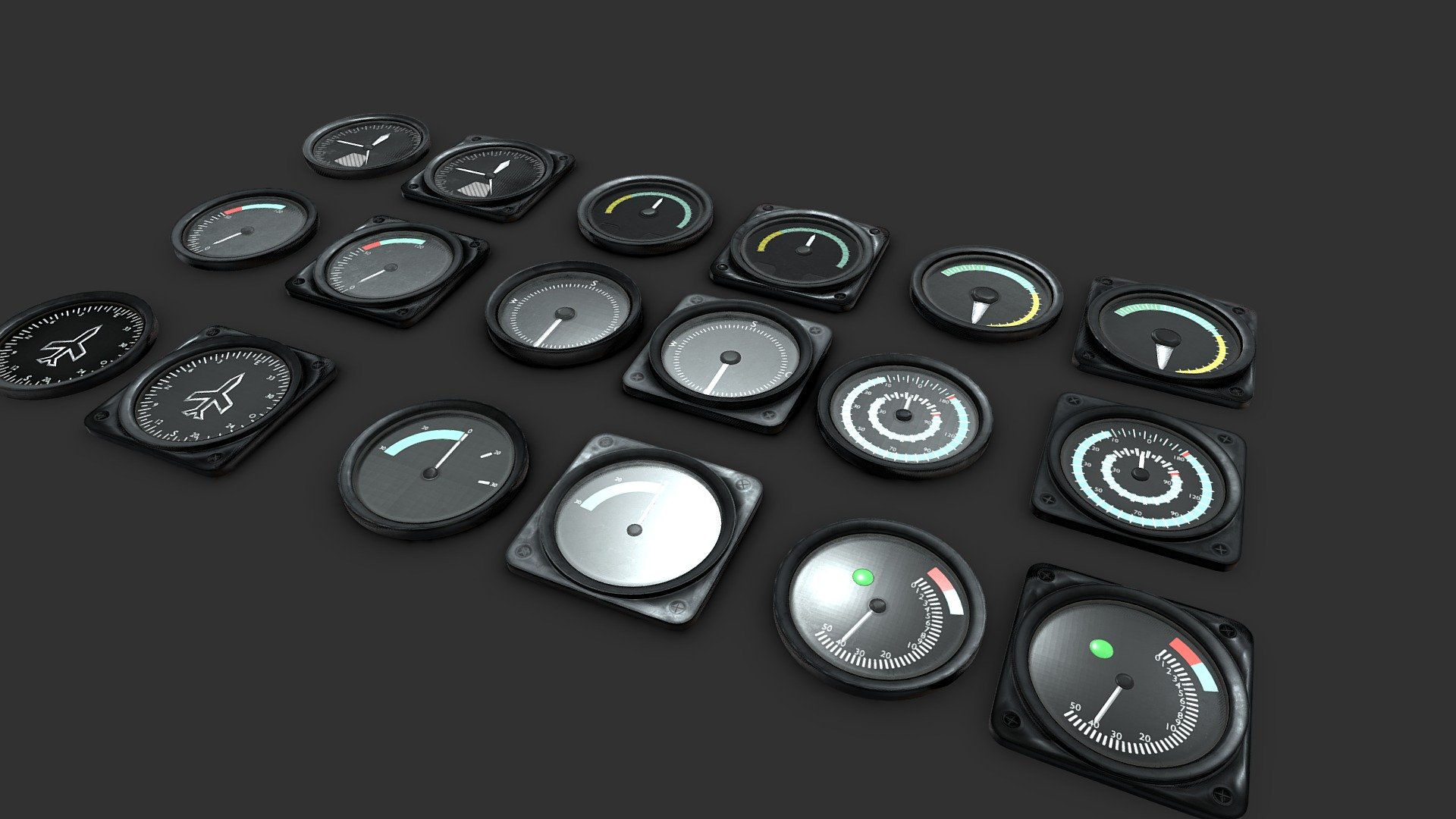 Realistic Tachometer for Cars and Aircraft - 3D model by Hivrtoon ...