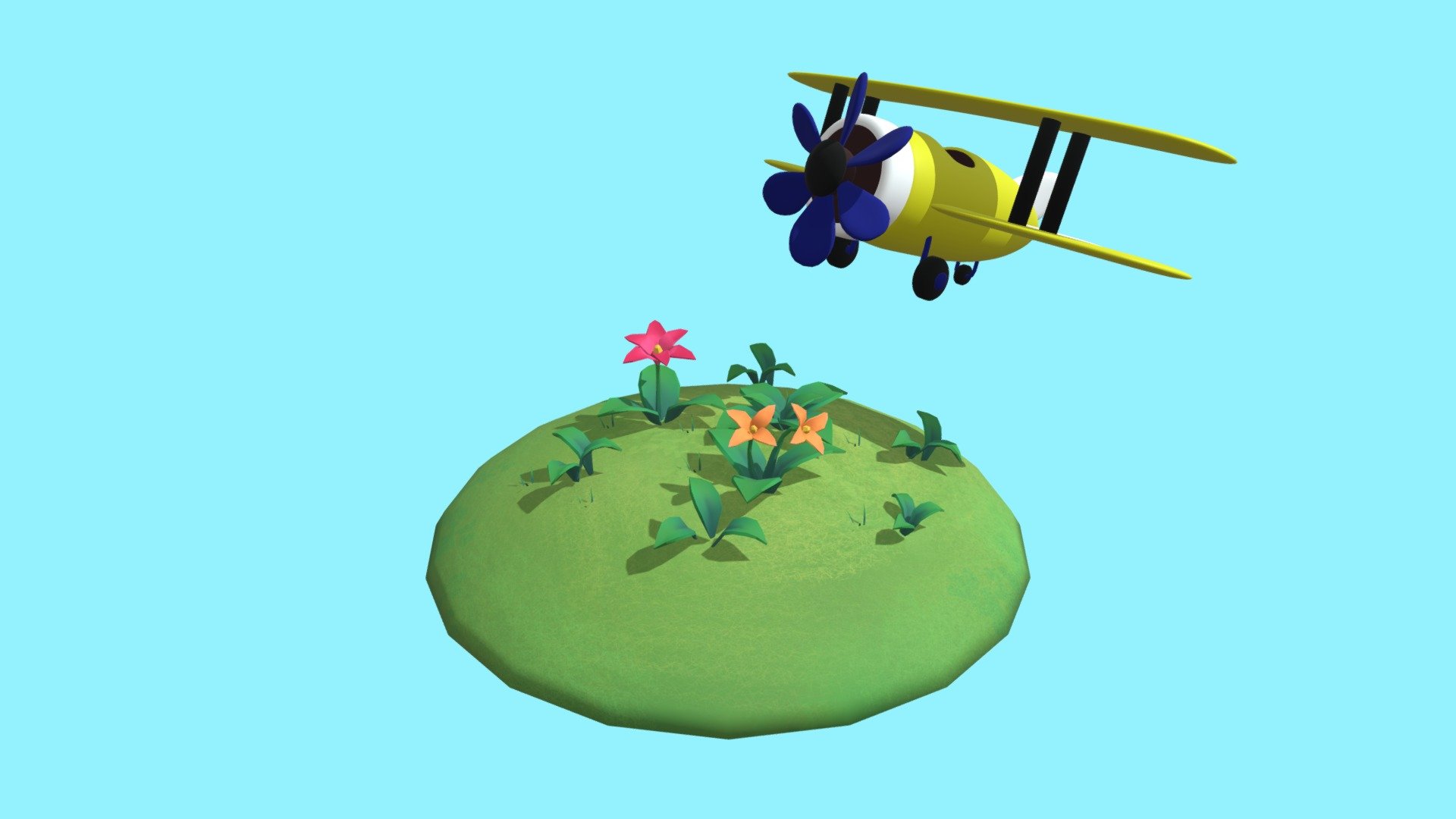 Cartoon biplane - Download Free 3D model by LittleEarthRabbit [cdce3d3 ...