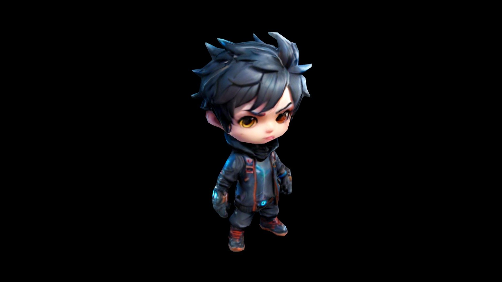 3D rendered cartoon character, fiercely cute boy - Download Free 3D ...