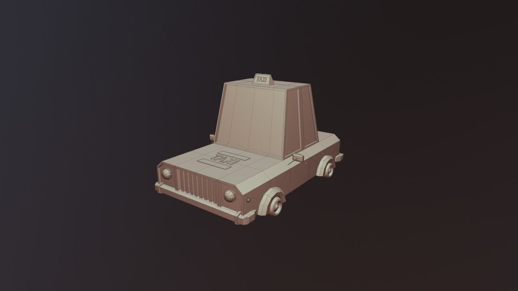 Low Poly Taxi Model - 3D model by Laura Wollner (@laurawollner ...