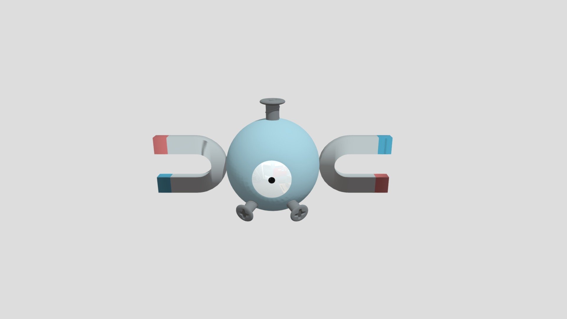 Magnemite 3D clean model (Blender) (Free) - Download Free 3D model by ...