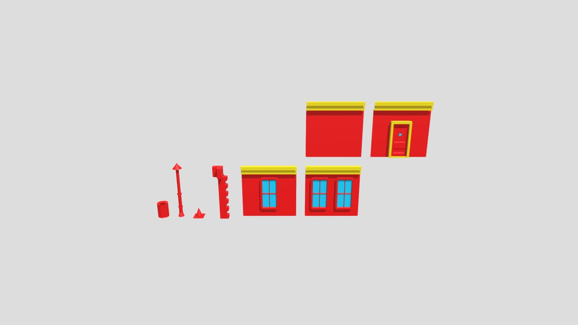 Rendering Assignment - Modular Building Pieces - 3D model by KeeGO41 ...