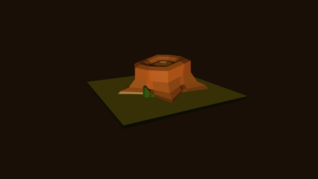 Low Poly Stump - 3D model by Hatty [cdd3cce] - Sketchfab