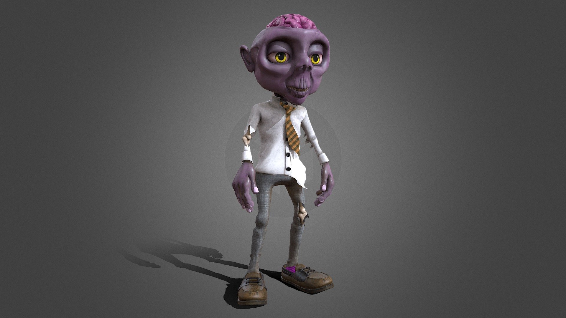 Cartoon Zombie - 3D model by Jacob Monger (@jacobmonger) [cdd494a ...