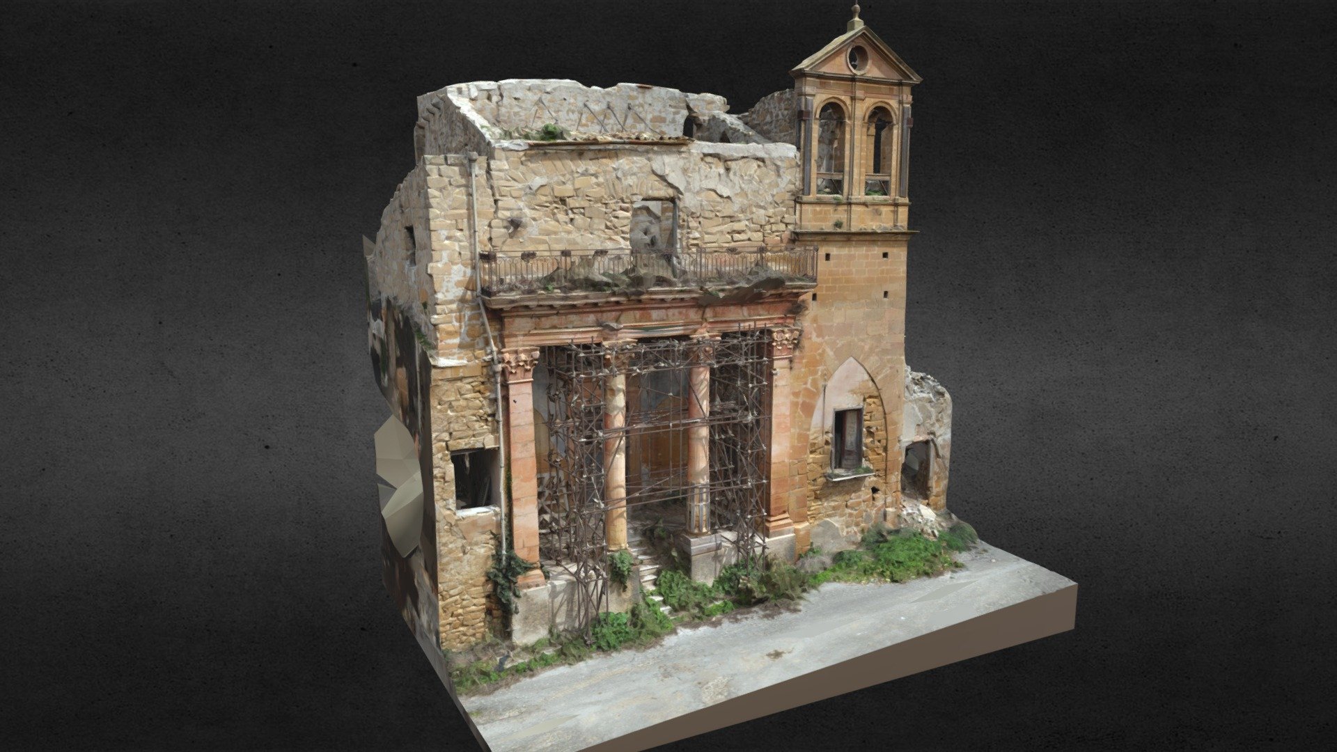 Abandoned-Building-Church-Facade-2 - Buy Royalty Free 3D model by ...