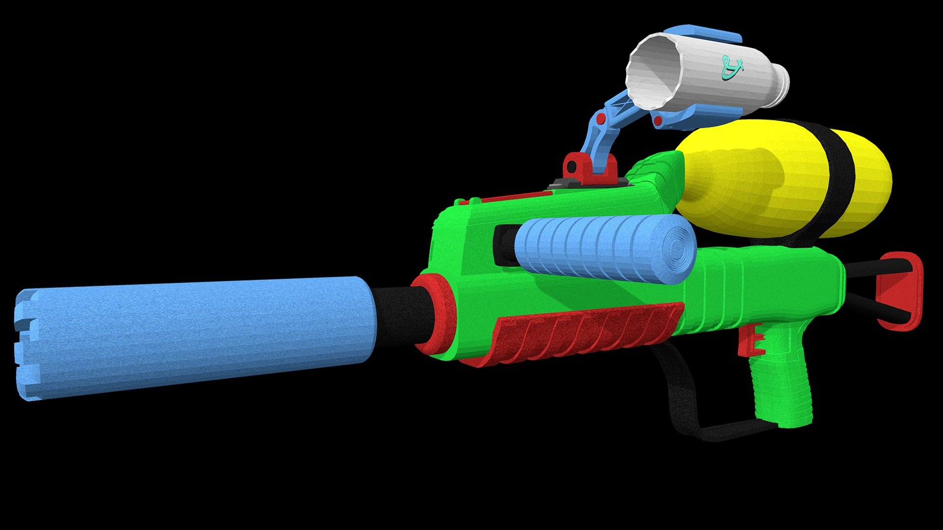 Water Gun - 3D model by EXTREM101 [cdd88fd] - Sketchfab