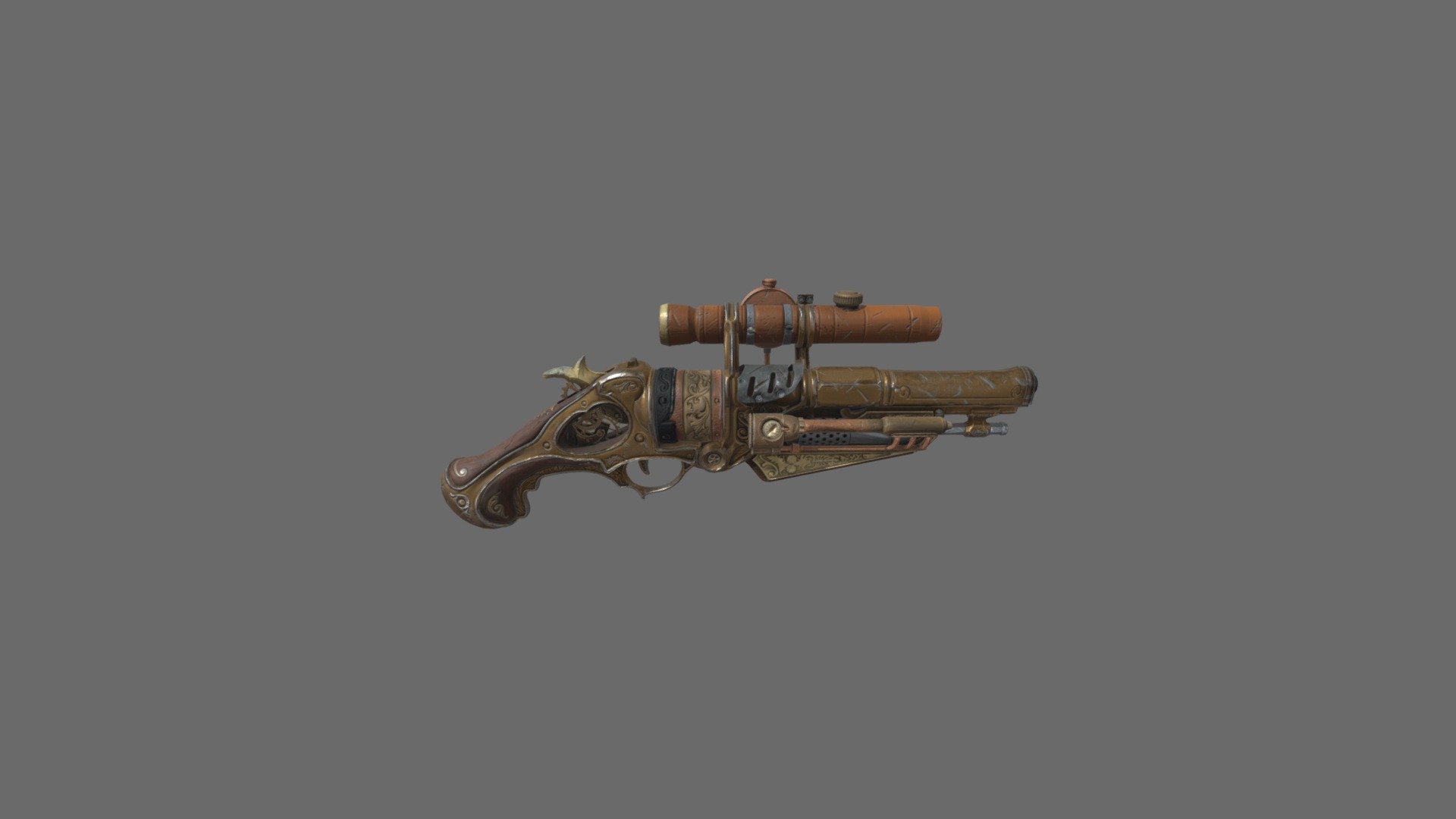 Steampunk Gun - The Heist - 3D model by Sarath Babu D (@sarath-babu-d ...