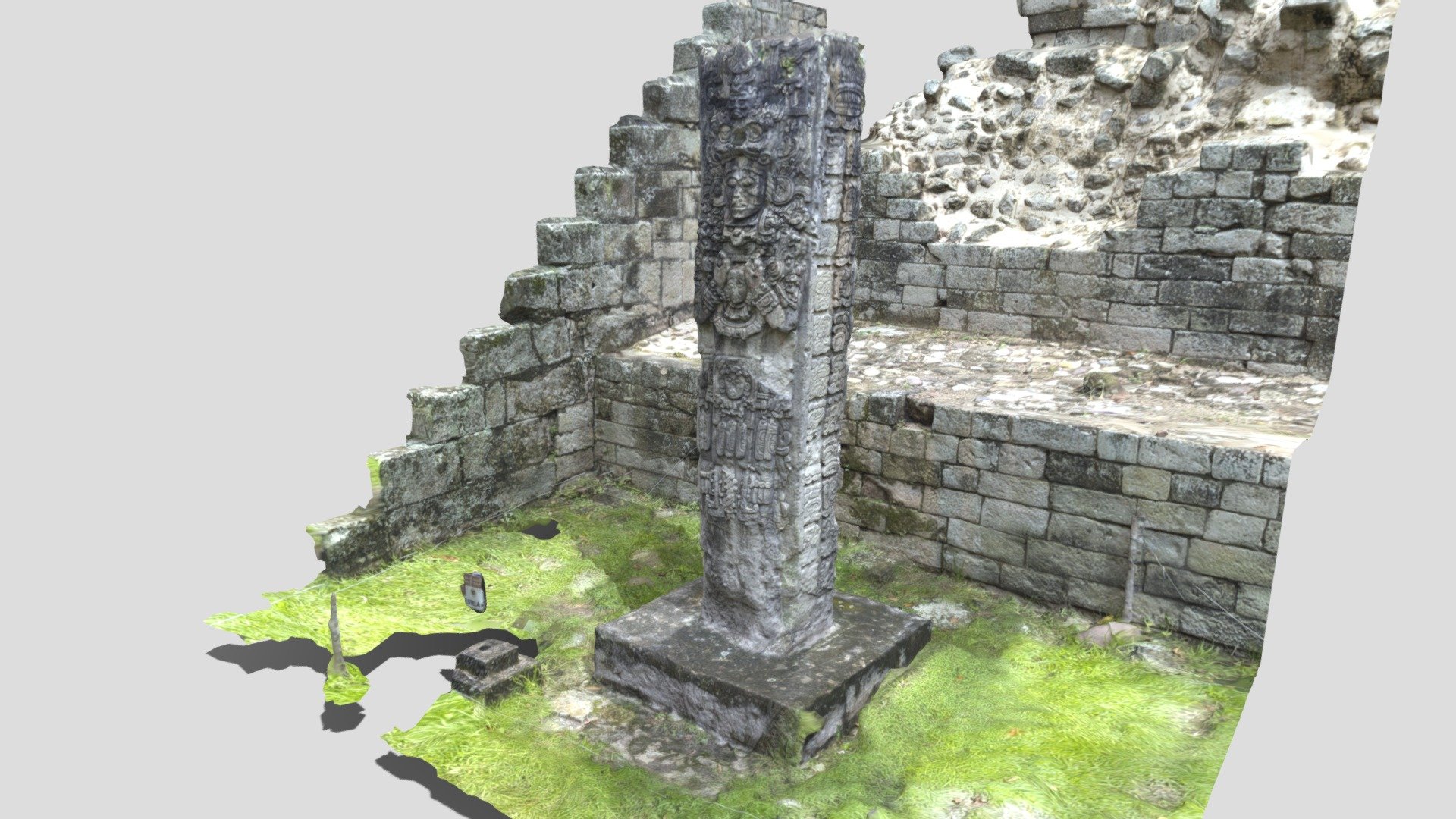 Mayan Ruins in Copan - Estela A - Buy Royalty Free 3D model by Patric ...