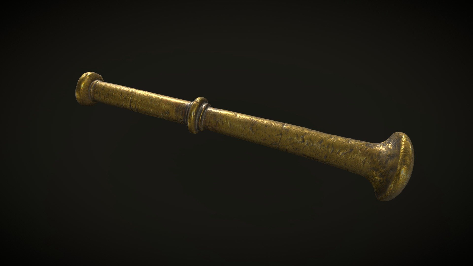 Pilon en laiton du Bénin - Download Free 3D model by Alienor.org ...
