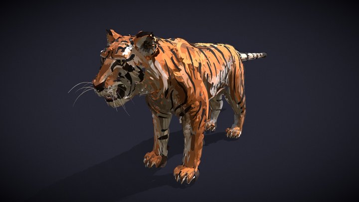 3d Drawing Tiger